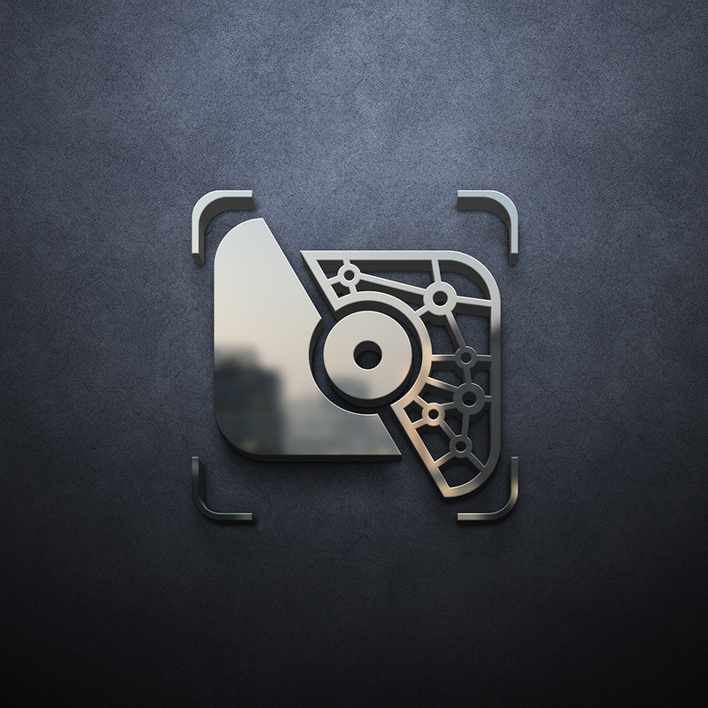 Food Camera App Logo Template in Orange - TemplateMonster