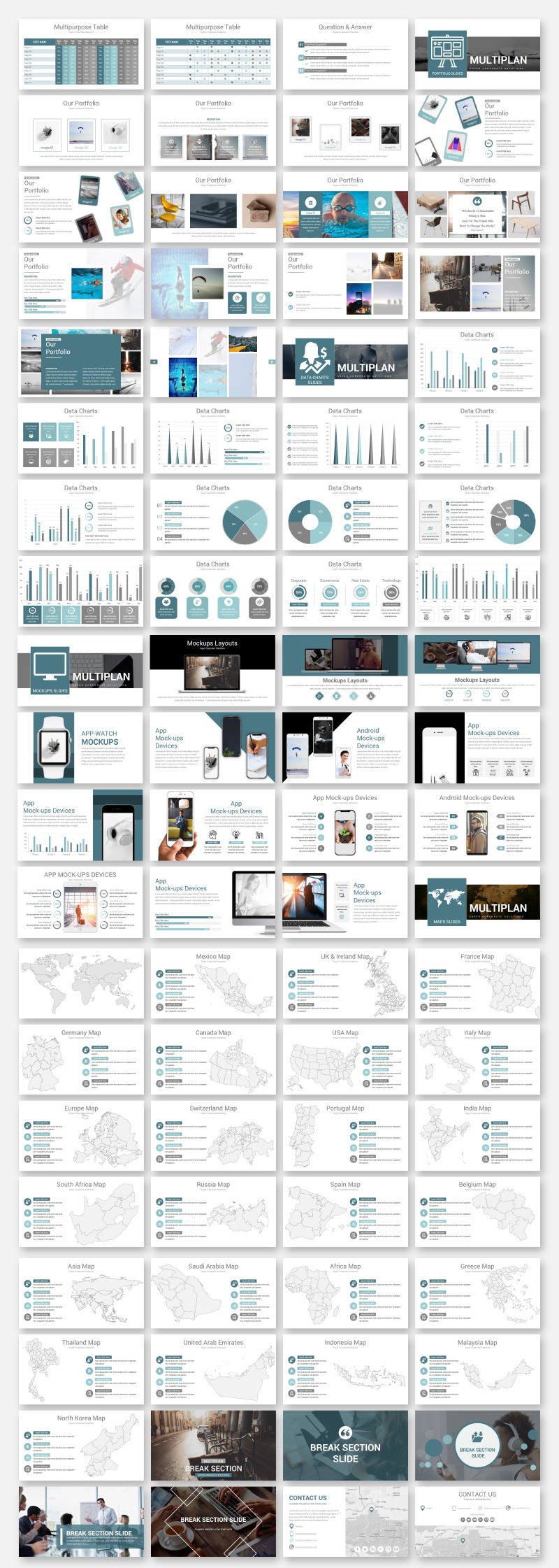 Multiplan PowerPoint Presentation Template - TemplateMonster