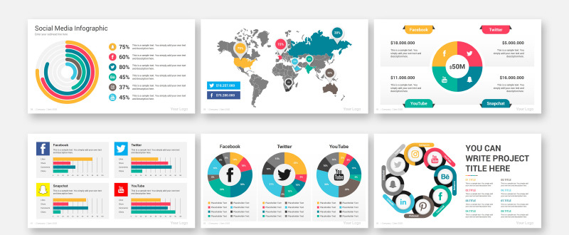 Social Media Analytics PowerPoint Diagrams Template