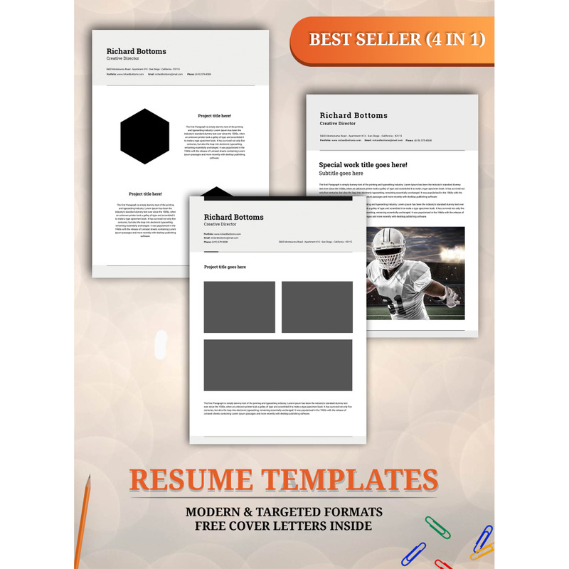Fully Editable Modern & Targeted Resume Templates