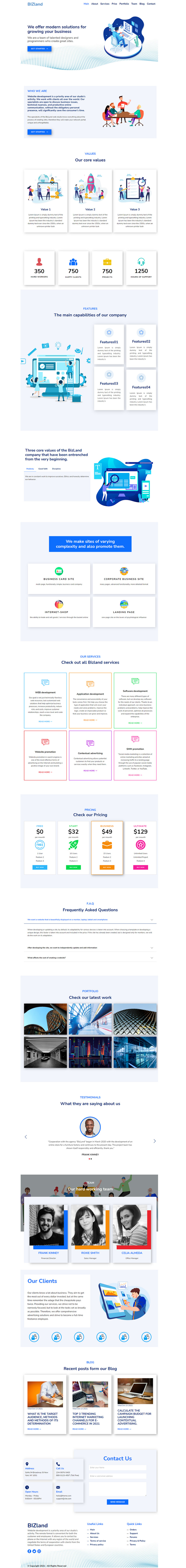 BizLand - Landing Page Template #216979 - TemplateMonster