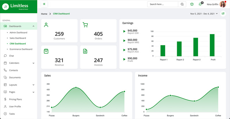 Limit Less Bootstrap 5 Admin Dashboard Template
