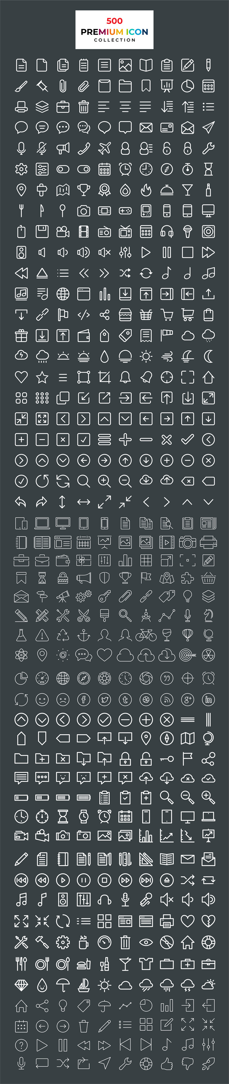 Premium Line Iconset Collection #187374 - TemplateMonster