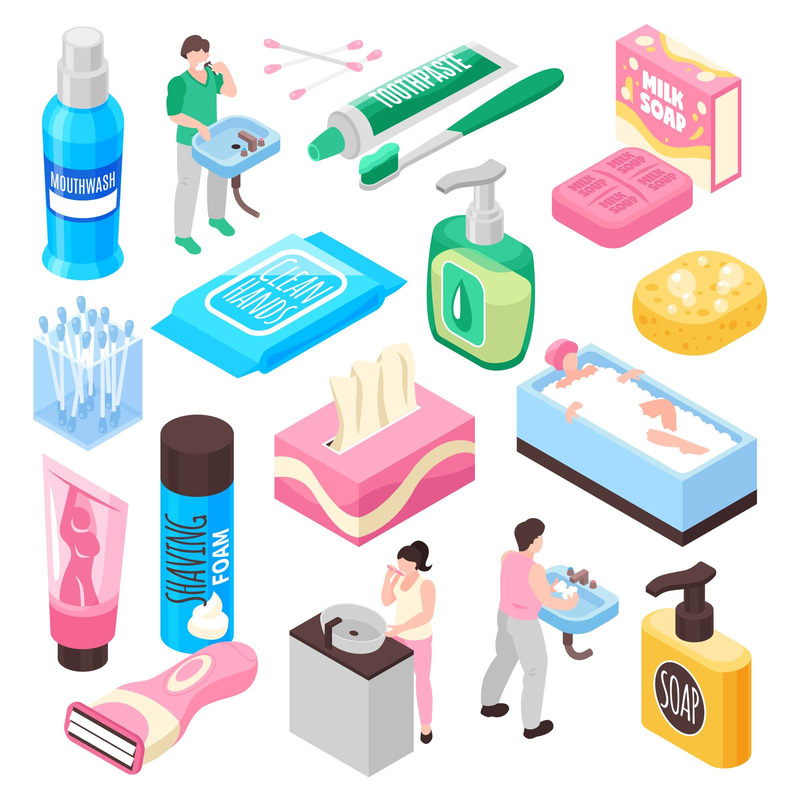 Isometric Hygiene Set 200912150 Vector Illustration Concept