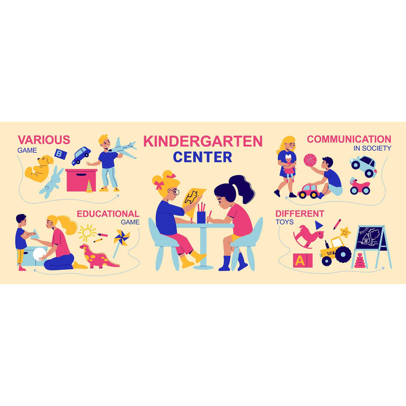Kindergarten Infographics 210160526 Vector Illustration Concept