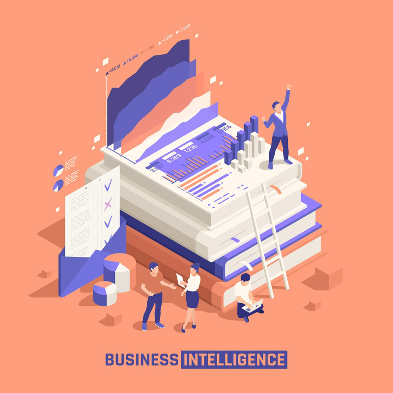 Business Intelligence Isométrique 201210136 Concept Illustration ...