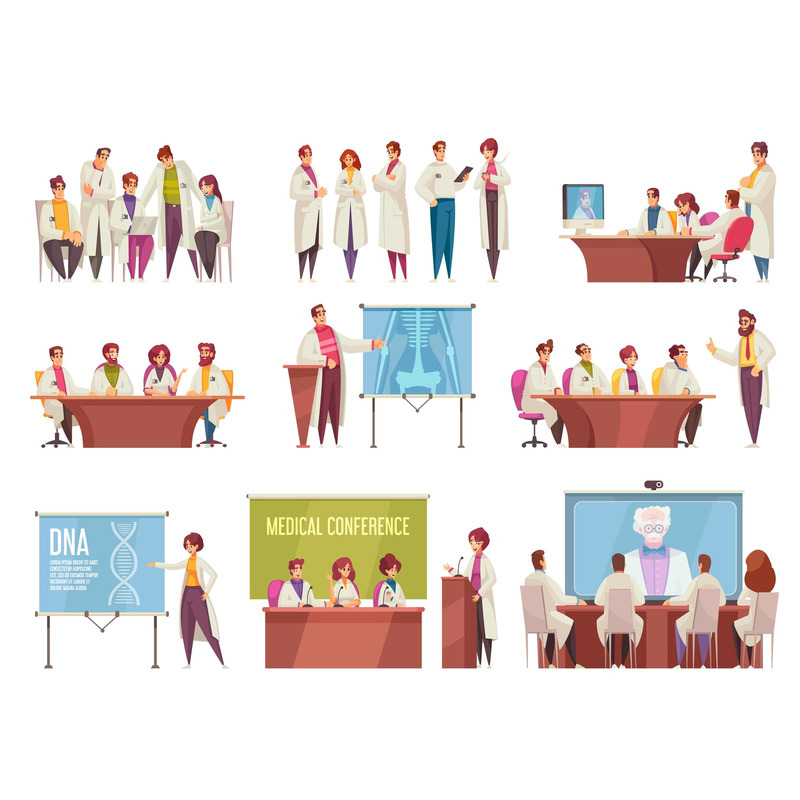 Medical Conference Set 200112622 Vector Illustration Concept