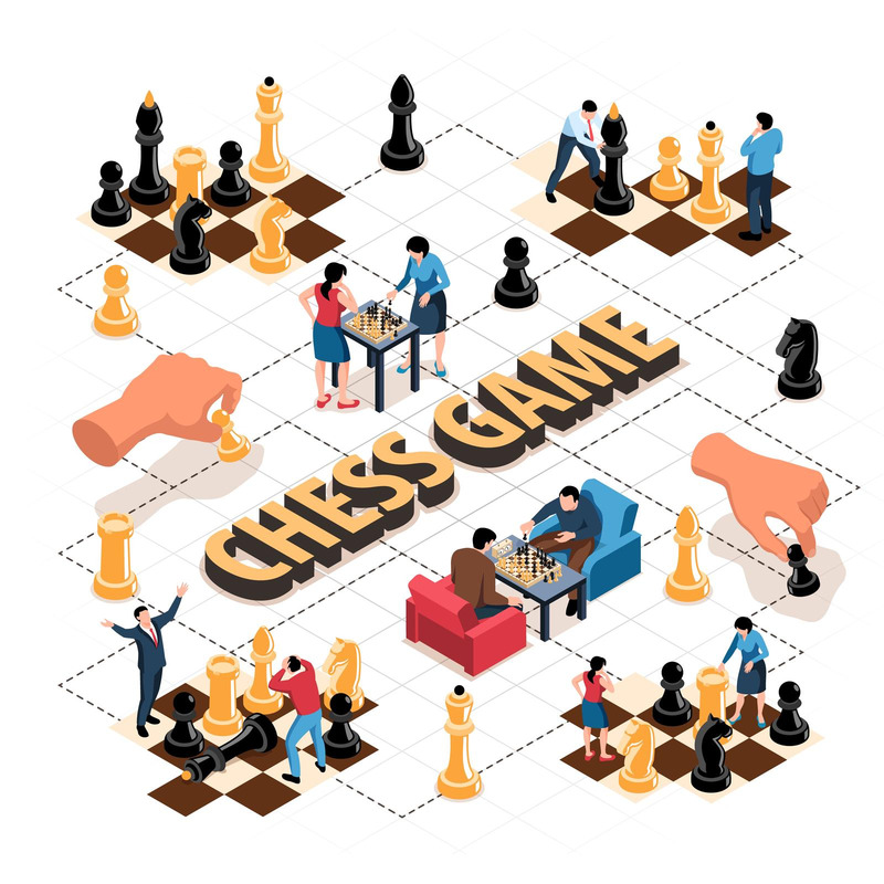 Isometric Chess Flowchart 201110533 Vector Illustration Concept