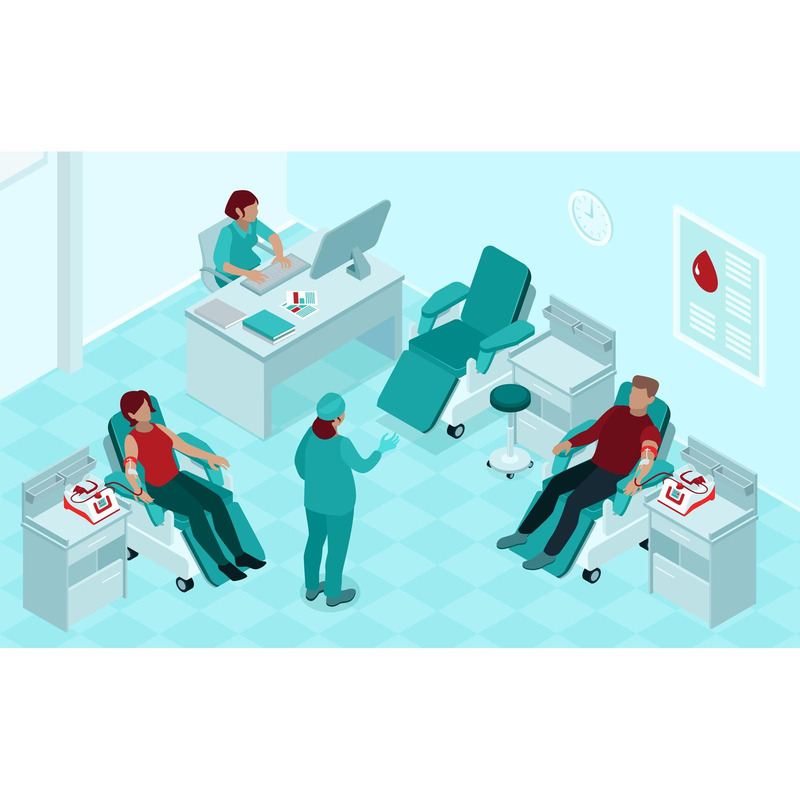 Isometric Blood Donor Illustration 201103210 Vector Illustration Concept