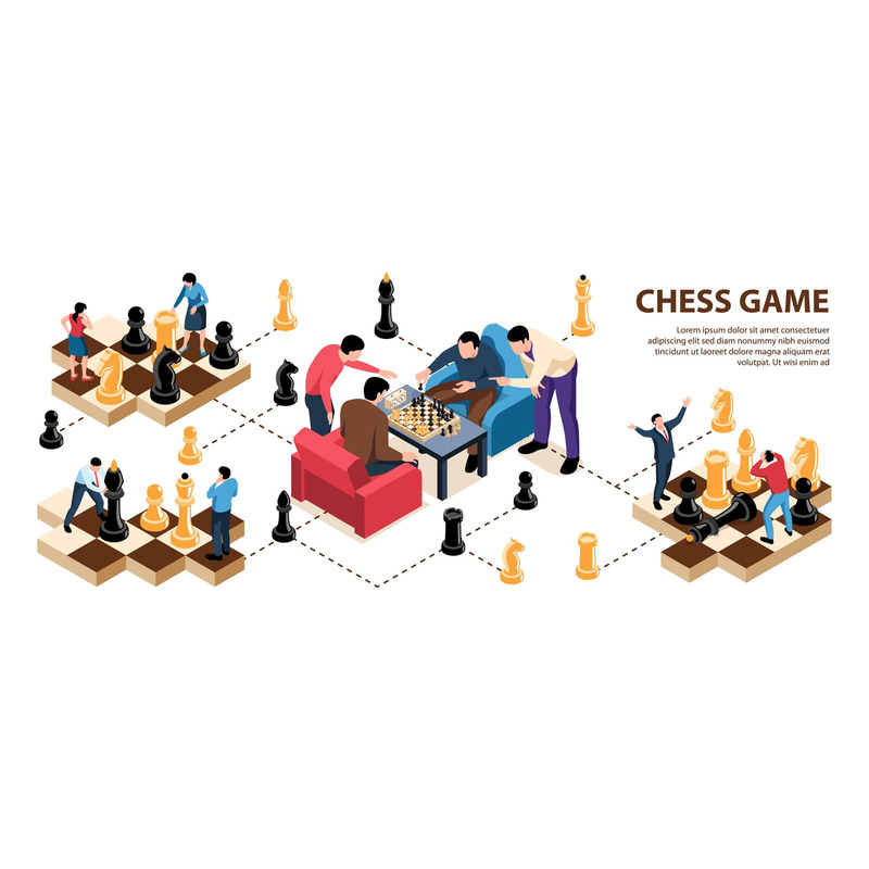 Isometric Chess Infographics 201110515 Vector Illustration Concept