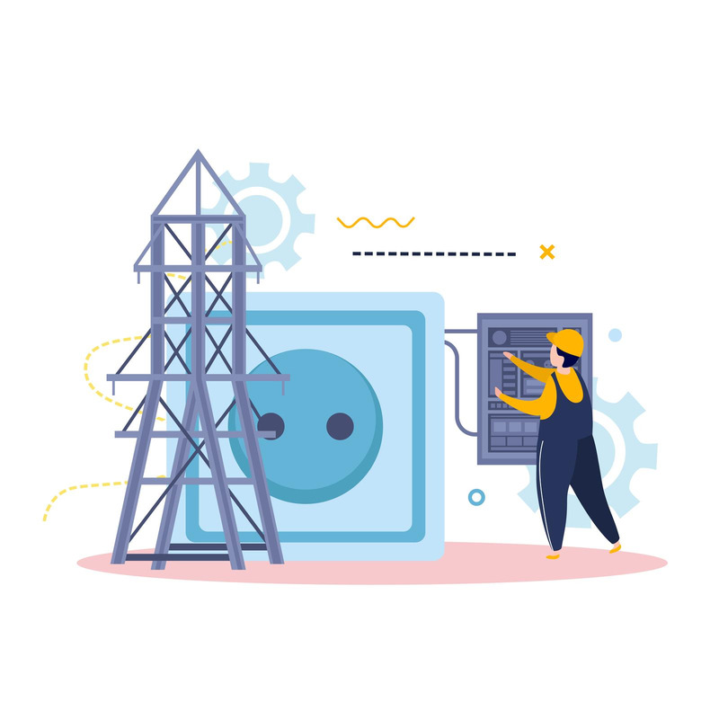 Electricity And Lighting Flat Background 201140262 Vector Illustration ...