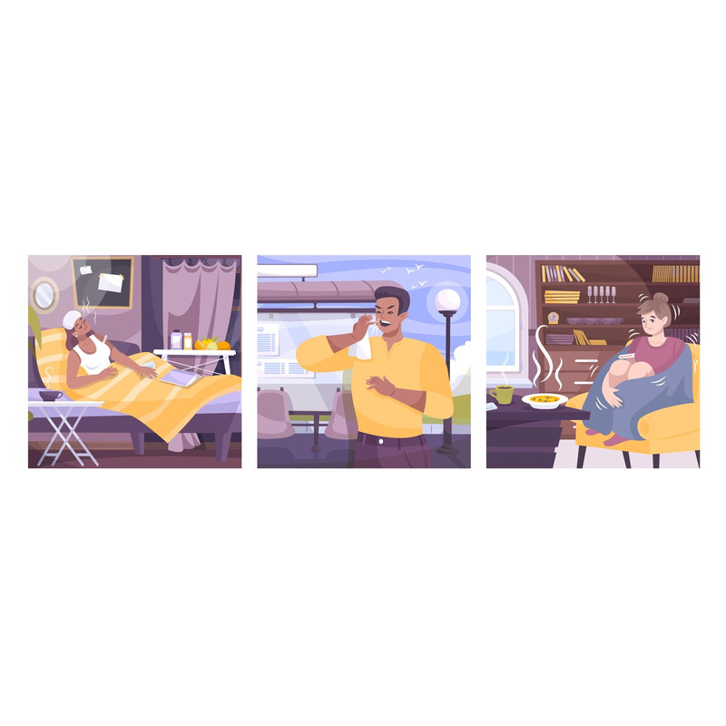 Colds Symptoms Illustration Flat 201050720 Vector Illustration Concept