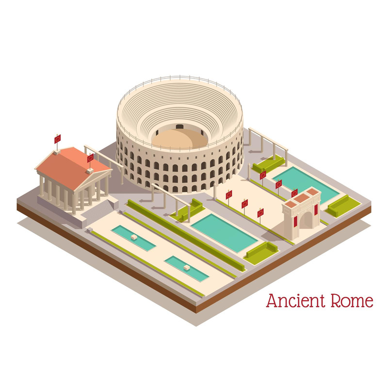 Ancient Rome Isometric 201010124 Vector Illustration Concept
