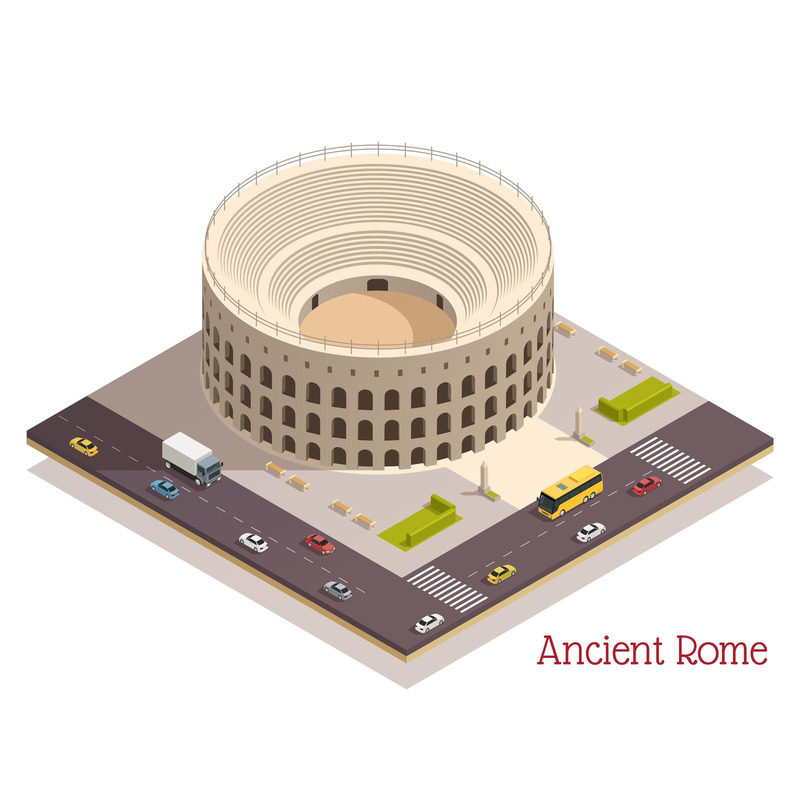 Ancient Rome Isometric 201010125 Vector Illustration Concept