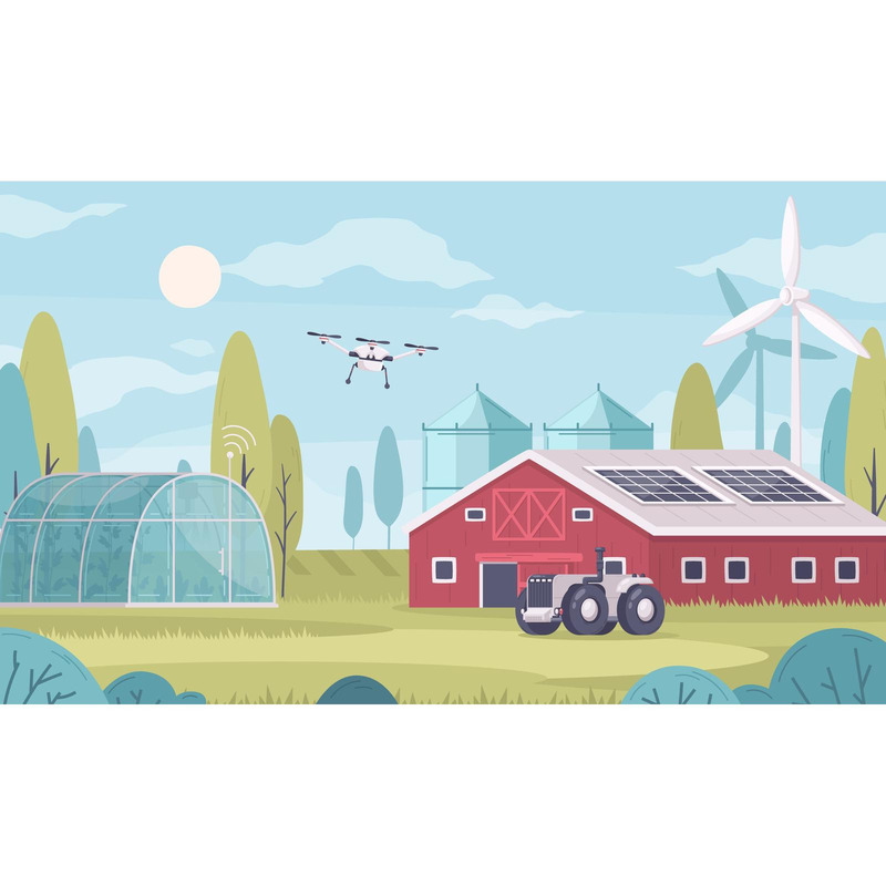 Smart Farming Cartoon 210220318 Concept d'illustration vectorielle