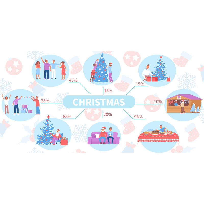 Christmas Infographic Flat 201150611 Vector Illustration Concept