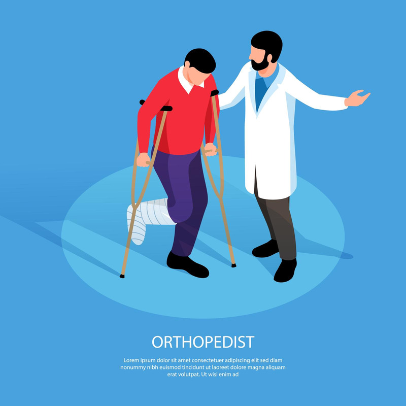 Isometric Orthopedic Vector Illustration Concept