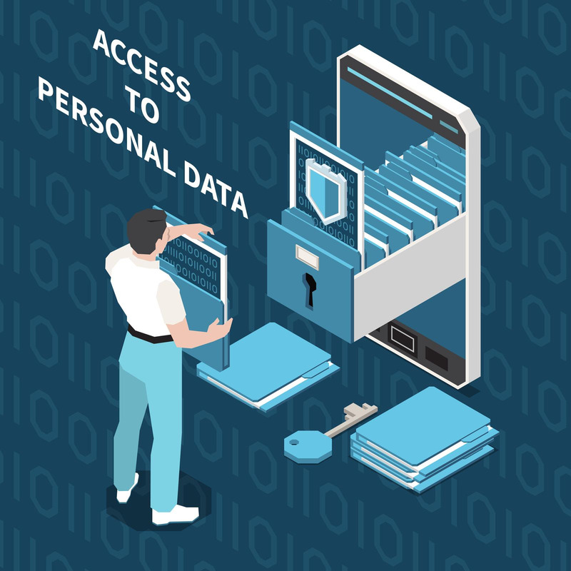 Digital Privacy Personal Data Protection Isometric 201210911 Vector ...