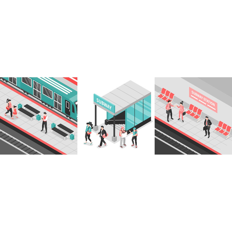 Isometric Metro Subway Design Concept 200912114 Vector Illustration Concept