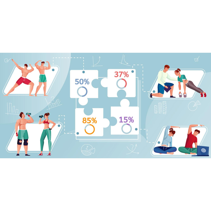 Bodybuilding Infographic Flat 201051122 Vector Illustration Concept