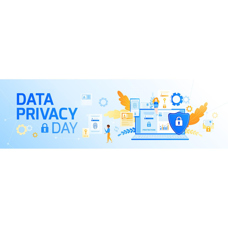 Data Privacy Day Banner Composition Flat 210130905 Vector Illustration ...