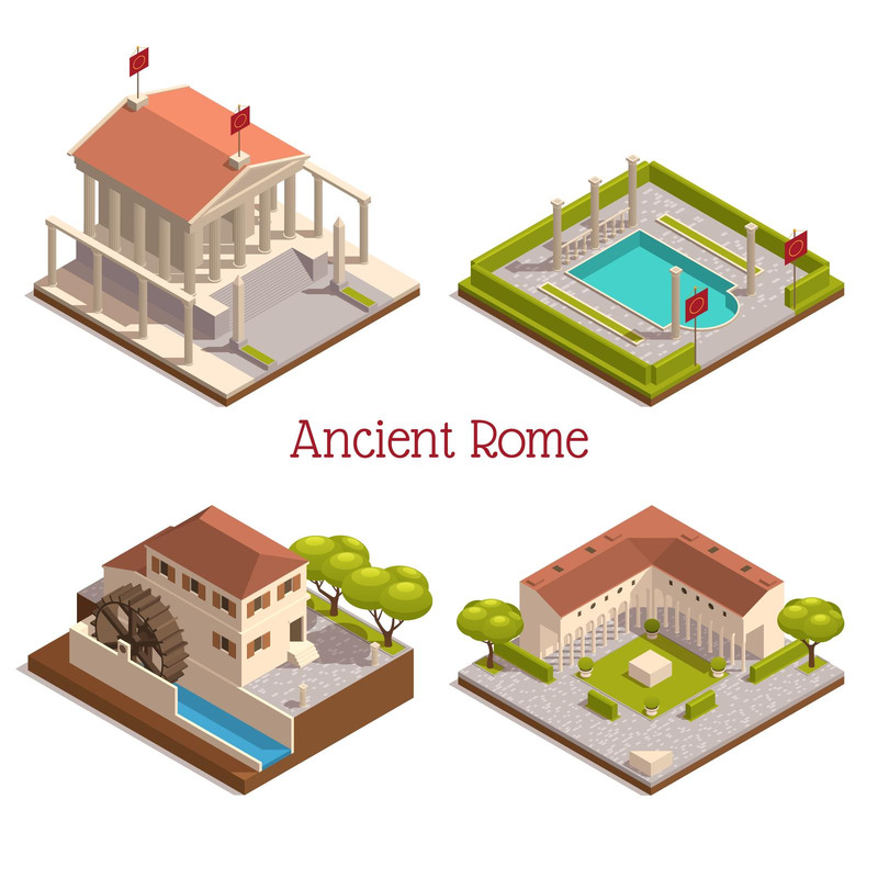 Ancient Rome Isometric 201010121 Vector Illustration Concept