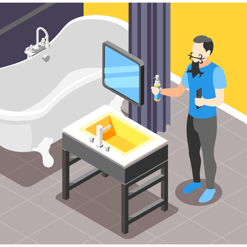 Men Problems Isometric Background 201130109 Vector Illustration Concept