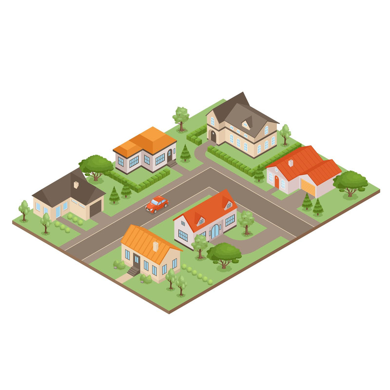 Isometric Private House Illustration 201012112 Vector Illustration Concept