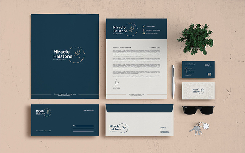 Miracle Halstone - Stationery Corporate identity template