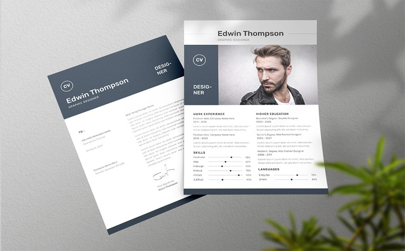 Edwin Thompson - CV Resume Template #192819 - TemplateMonster