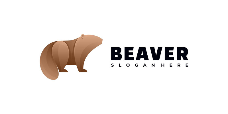 Beaver Gradient Logo Style #201699 - TemplateMonster