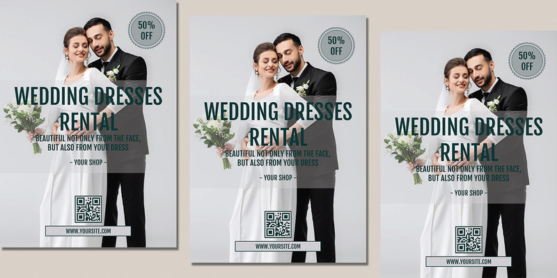 Wedding Dress Rental Flyer #310421 - TemplateMonster