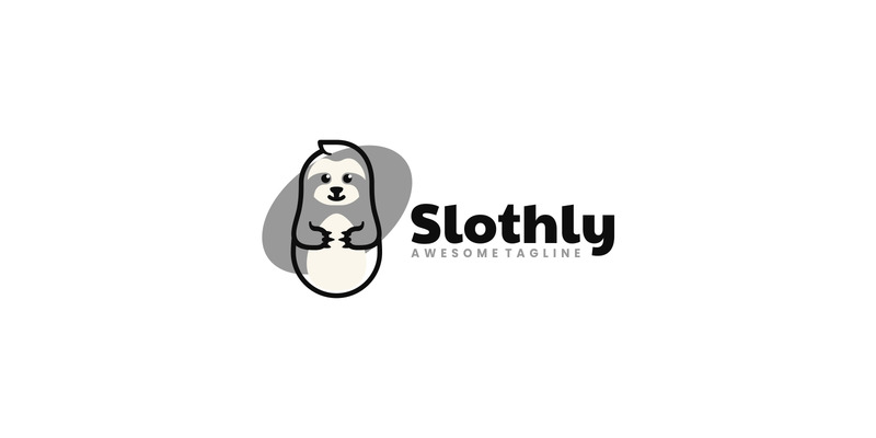 Sloth Simple Mascot Logo 2 #300210 - TemplateMonster
