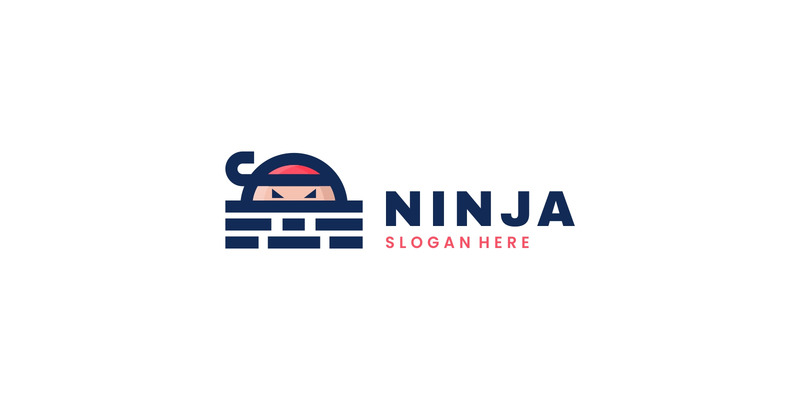 Ninja Simple Mascot Logo Design #242370 - TemplateMonster