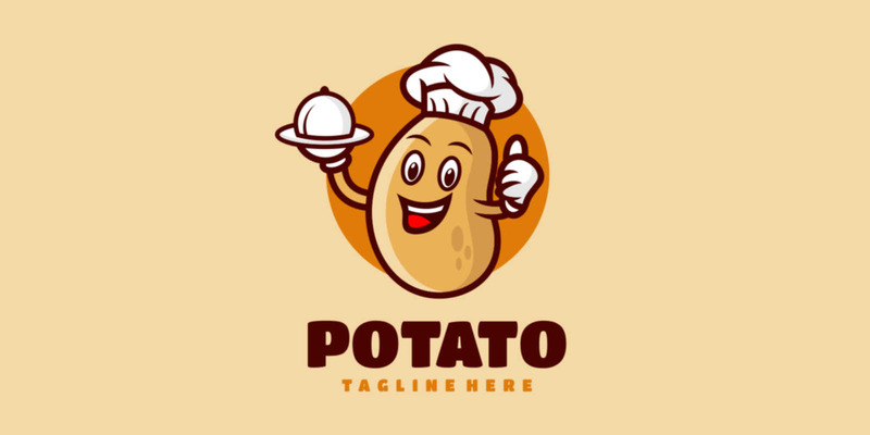 Potato Mascot Cartoon Logo #326069 - TemplateMonster