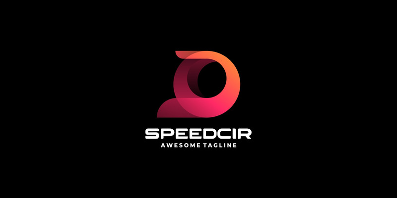 Speed Circle Gradient Logo #241440 - TemplateMonster