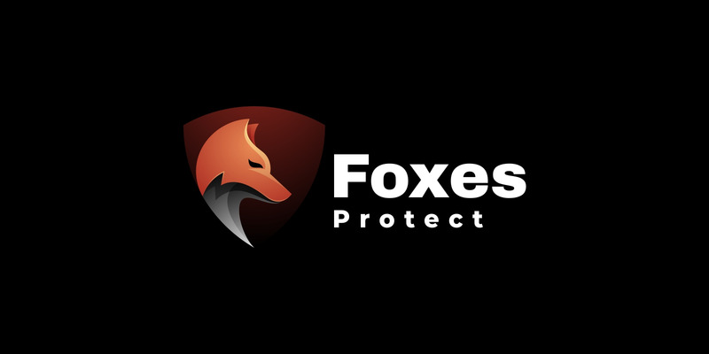 Logotipo degradado Fox Protect #231767 - TemplateMonster