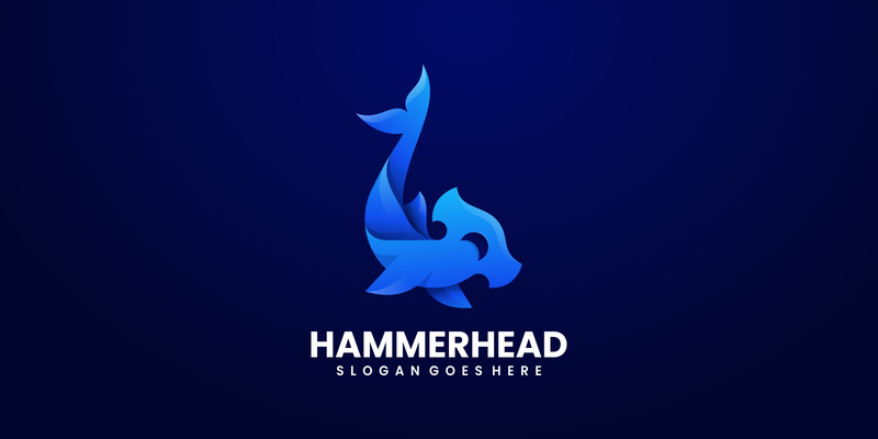 Hammerhead Gradient Logo Style #247283 - TemplateMonster