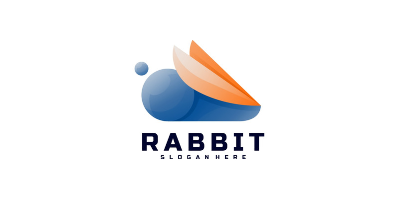 Rabbit Gradient Color Logo Template #222535 - TemplateMonster