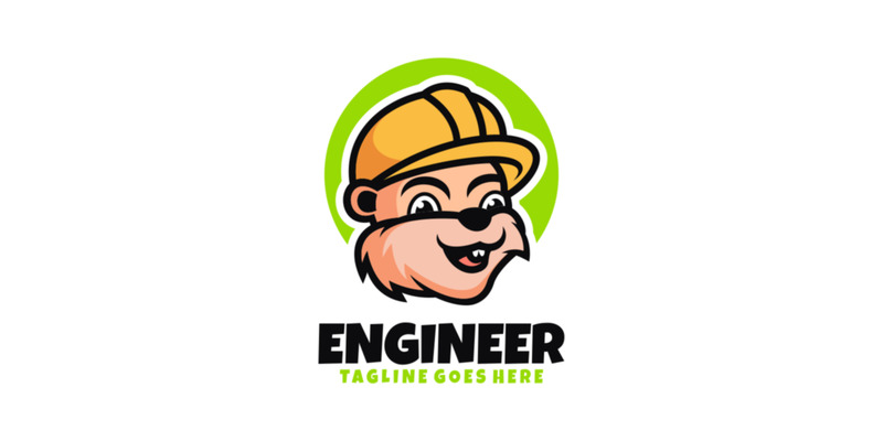 Engineer Mascot Cartoon Logo 2 #341863 - TemplateMonster