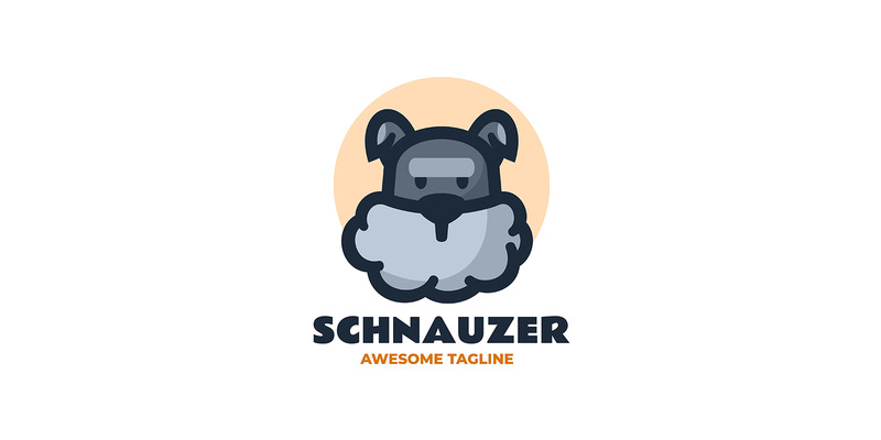 Schnauzer Simple Mascot Logo #417490 - TemplateMonster