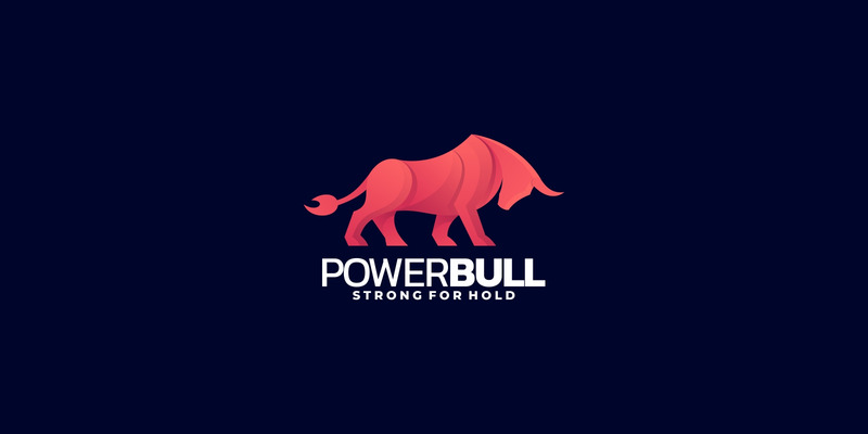 Power Bull Gradient Logo Style #187715 - TemplateMonster