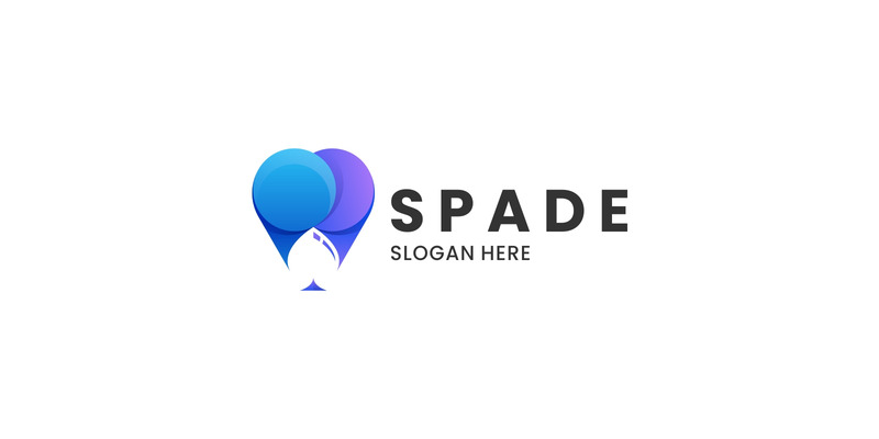 Spade Color Gradient Logo #251198 - TemplateMonster