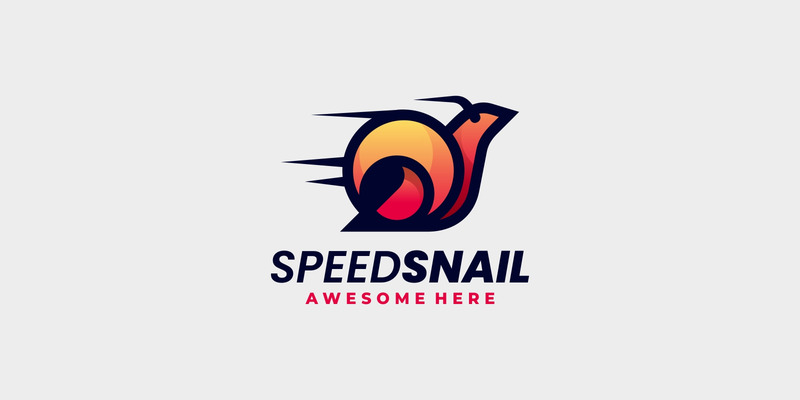 Speed Snail Simple Mascot Logo #236328 - TemplateMonster