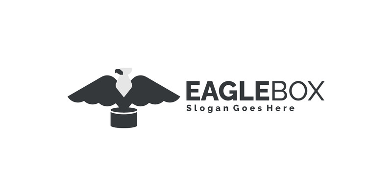 Eagle Box - Minimalist Bird Logo Design - TemplateMonster