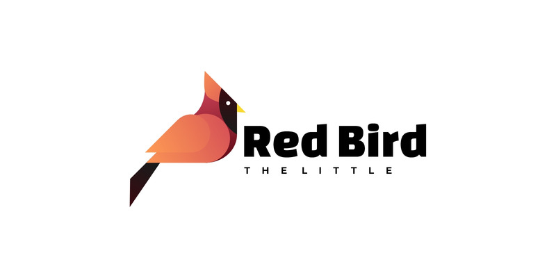 Red Bird Gradient Logo Style #218183 - TemplateMonster