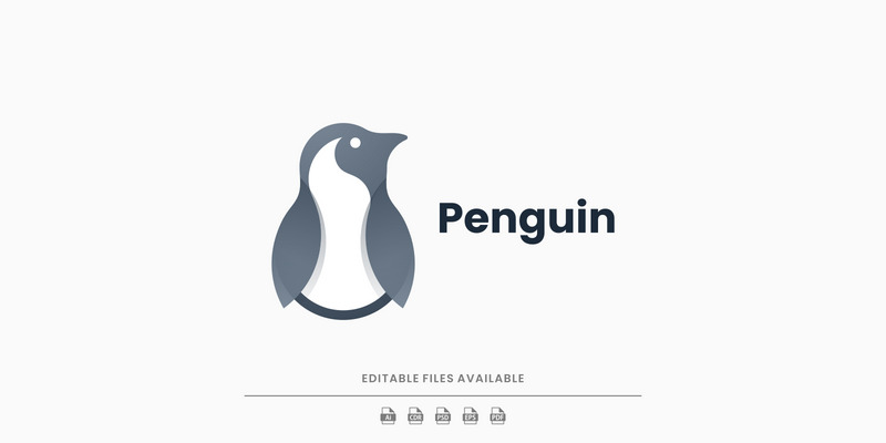Penguin Color Gradient Logo Design #249097 - TemplateMonster