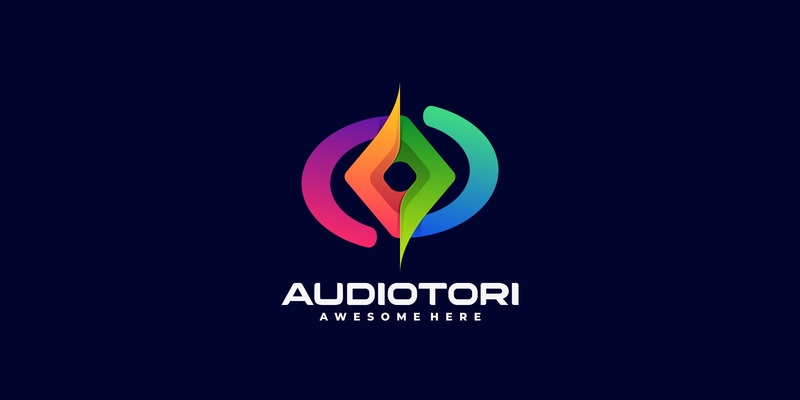 Auditory Gradient Colorful Logo #238342 - TemplateMonster
