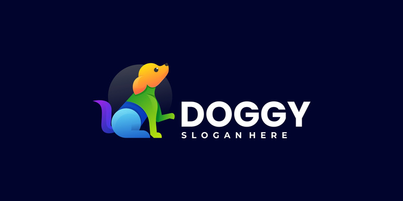 Dog Colorful Logo Template #226491 - TemplateMonster