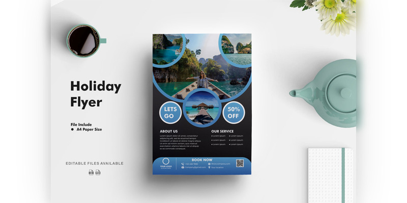Travel Holiday Flyer Design #274990 - TemplateMonster